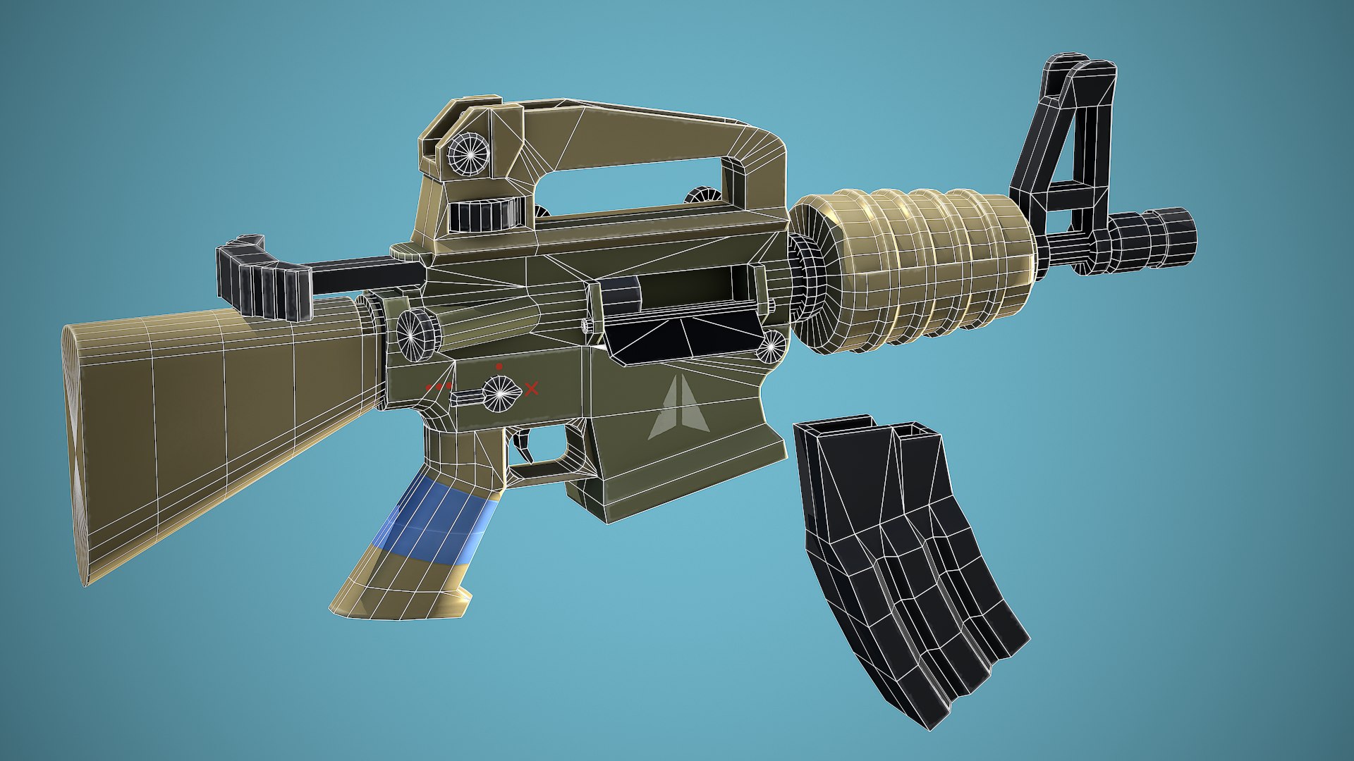 Stylized M4A1 Low Poly 3D - TurboSquid 1831952