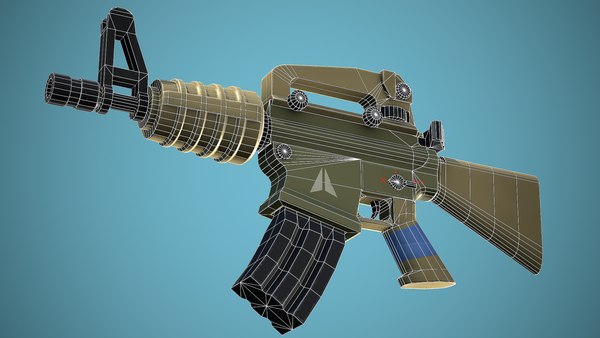 Stylized M4A1 Low Poly 3D - TurboSquid 1831952