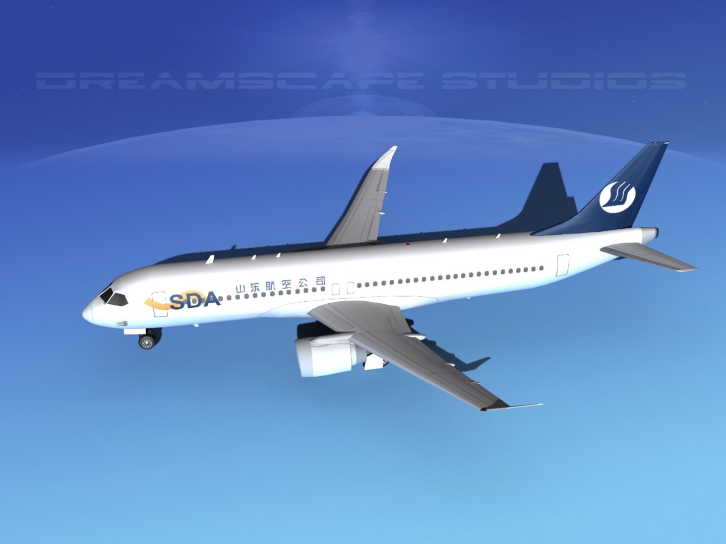 comac airliners 3d model