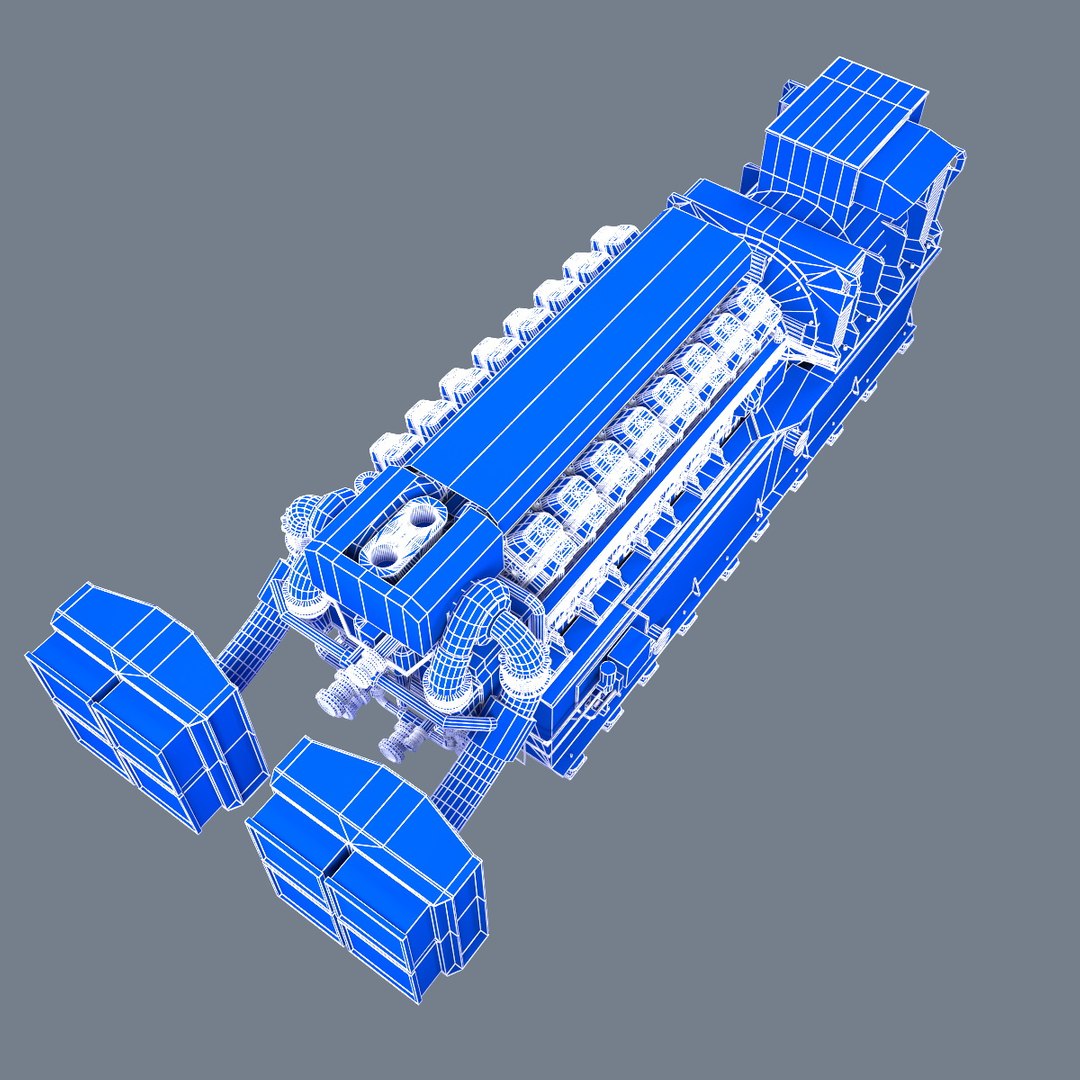3d Model Of Diesel V16