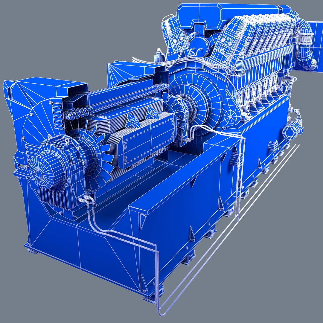 3d Model Of Diesel V16