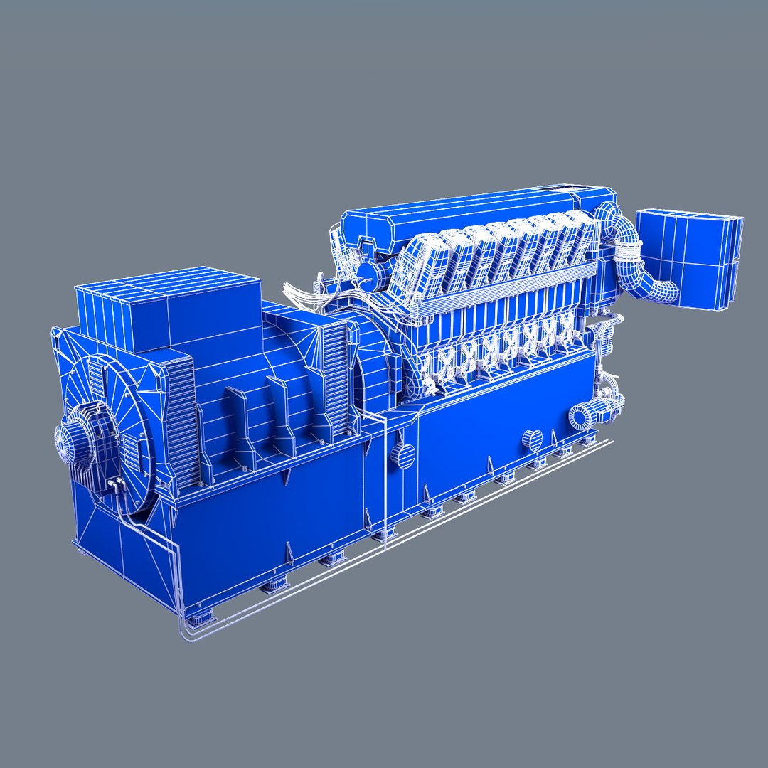 3d Model Of Diesel V16