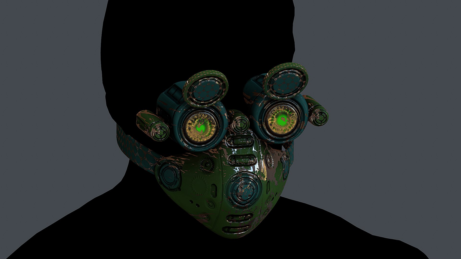 3D 3D Gas Mask Respirator Scifi Futuristic Model - TurboSquid 1934077