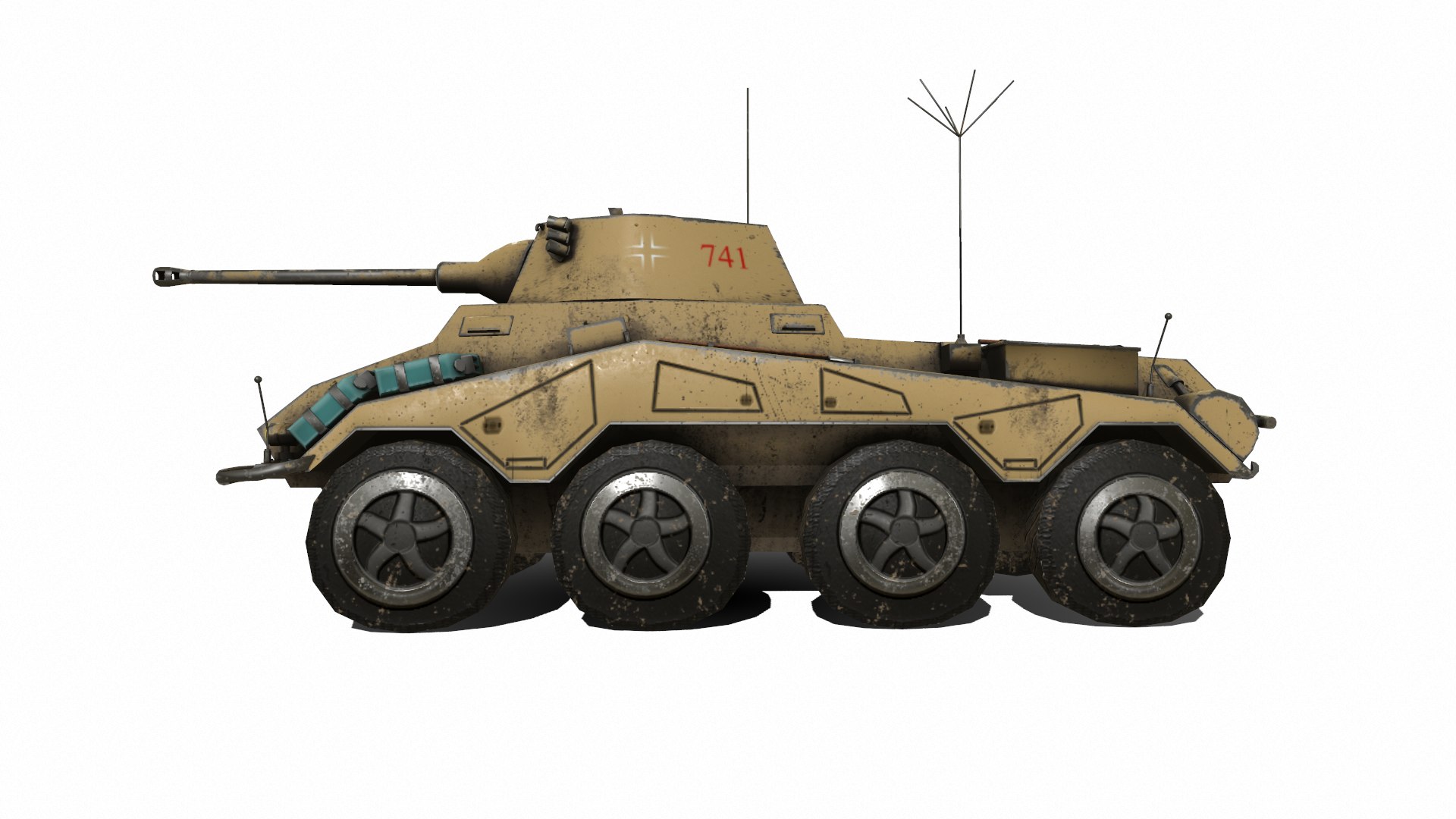 Sdkfz 234 Puma Tank 3D Model - TurboSquid 1538395