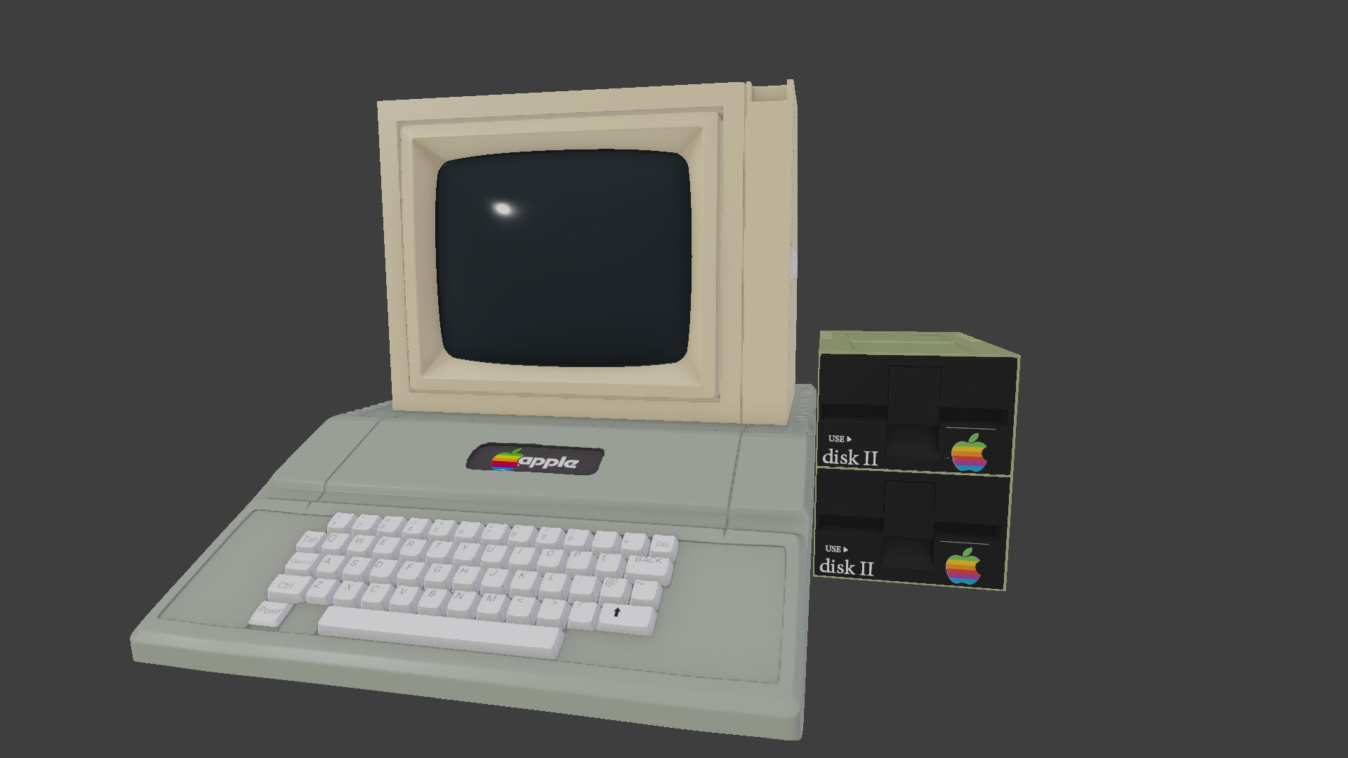 Old Apple Computer 3D Model - TurboSquid 1333653