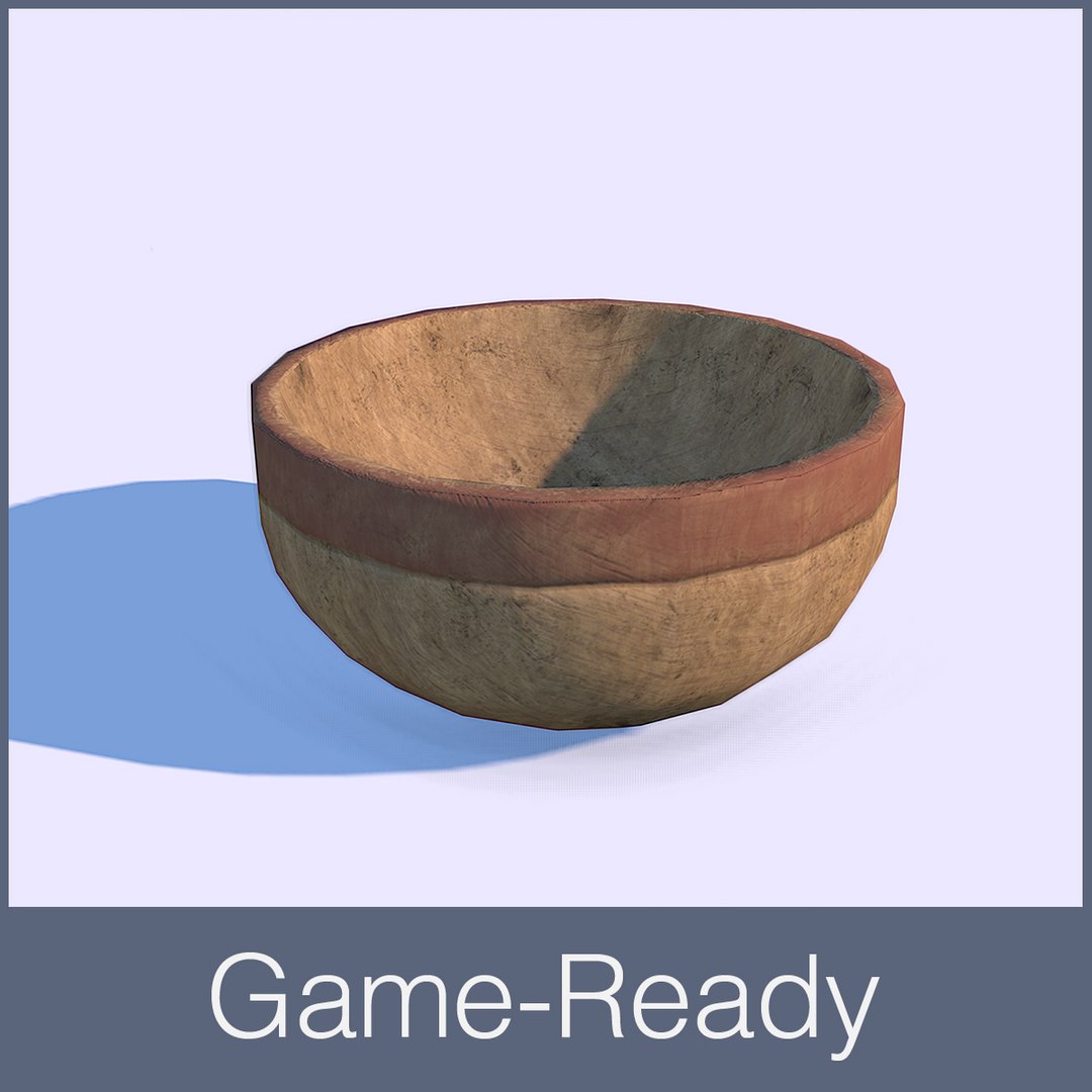 3d obj medieval bowl