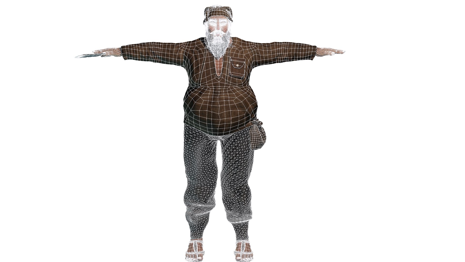 AAA 3D REALISTIC CHARACTER - FANTASY MEDIEVAL OLD MAN BUTCHER 3D Model ...