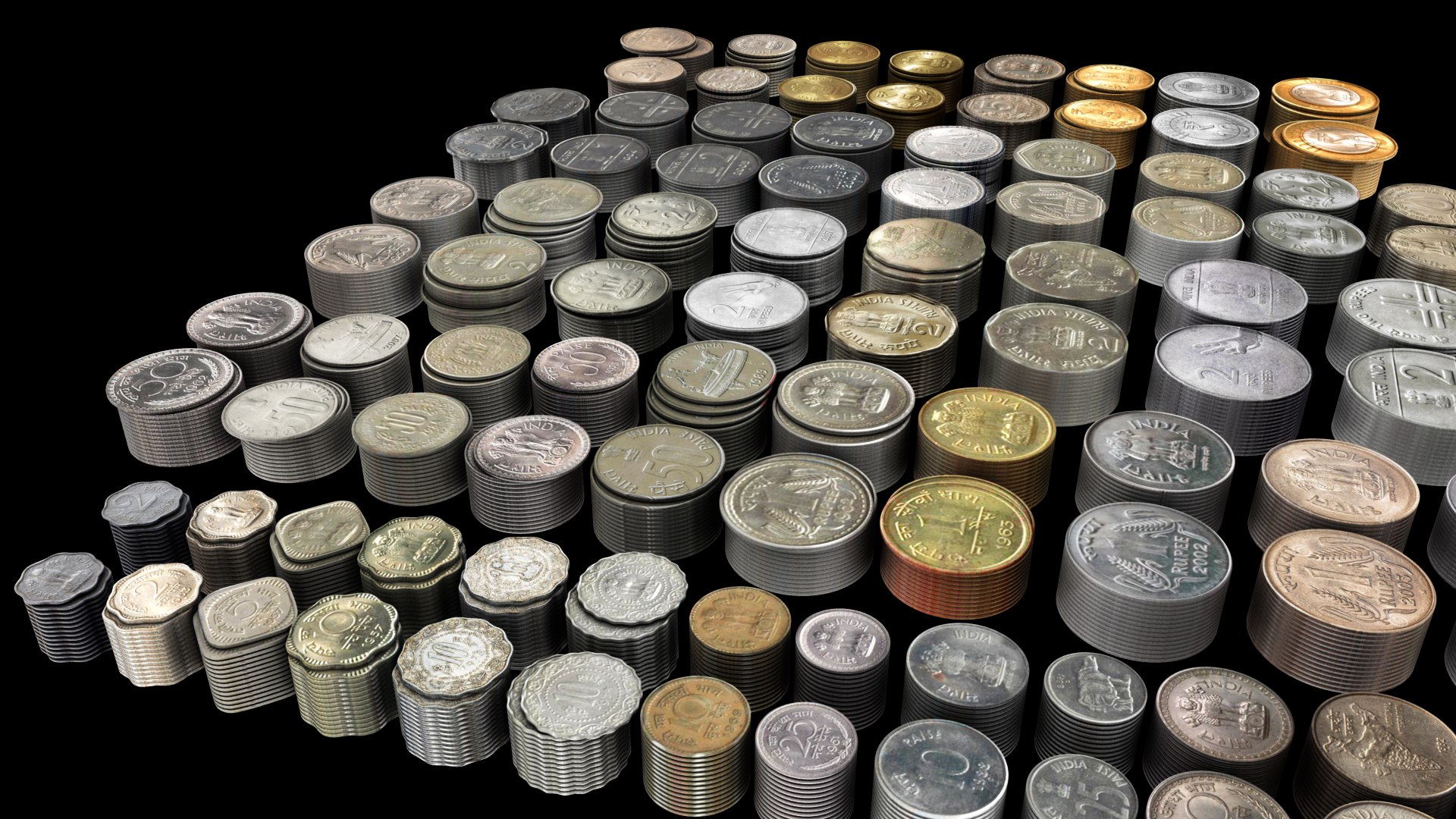 India Currency Coins 3D Model - TurboSquid 1963558