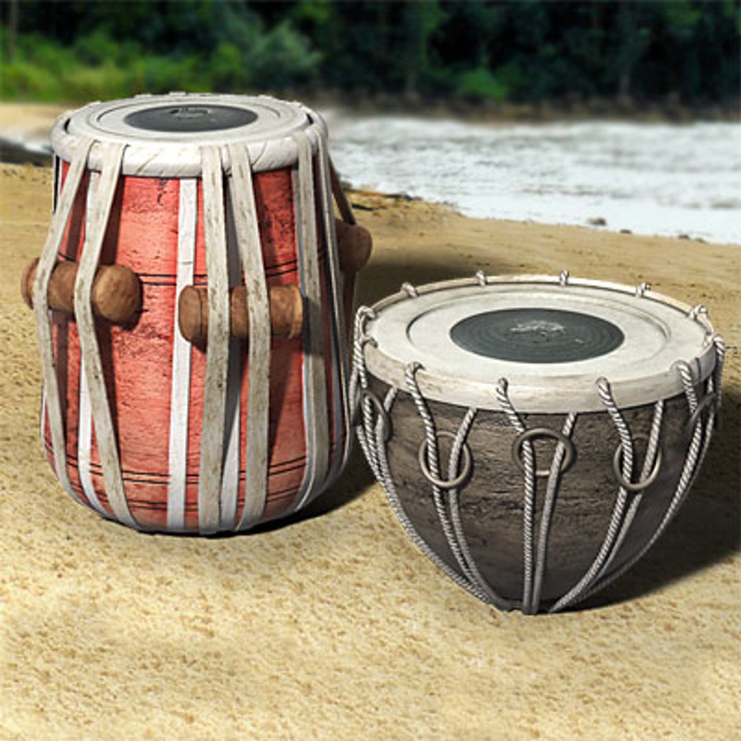 Indian Tabla Set Percussion 3d Max