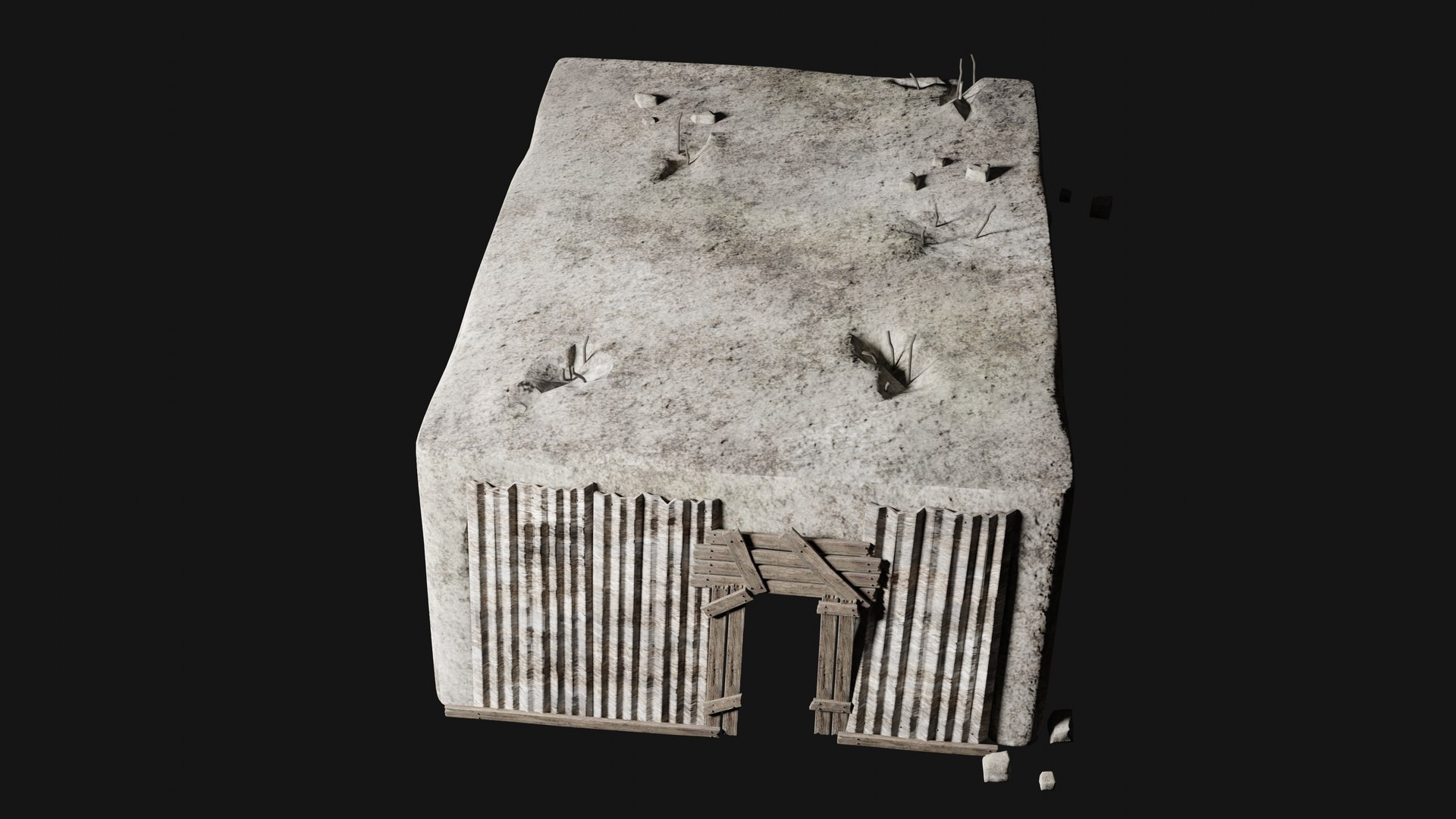 BUNKER SHELTER POSTAPO HIDE HOUSE SURVIVAL IMPROVISED COLLECTION 3D ...