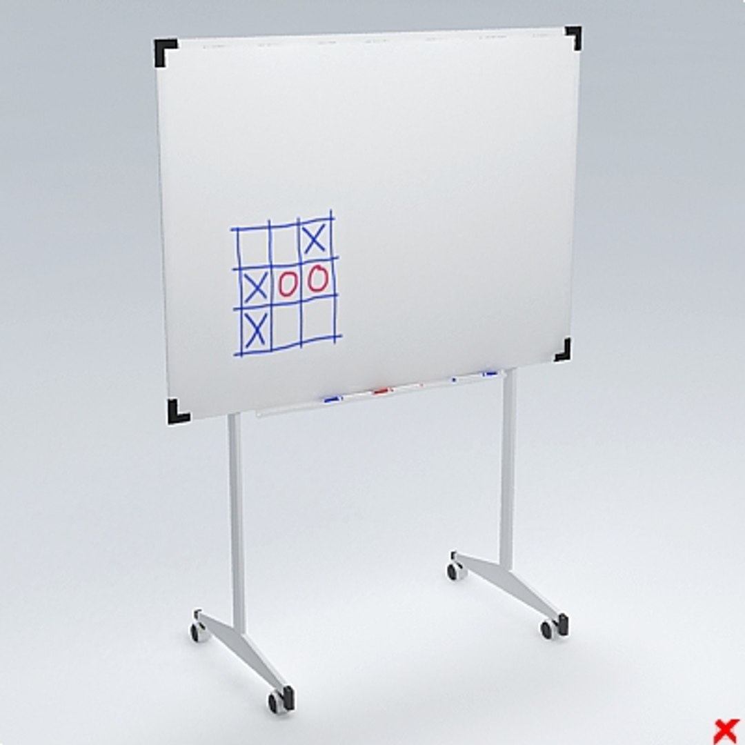 whiteboard board 3d model