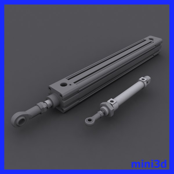 3d model pneumatic pistons