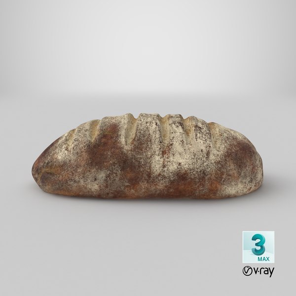 3d model bread loaf 03