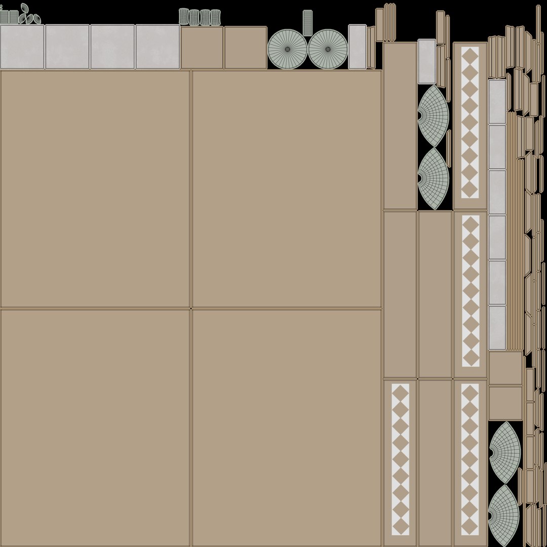 3D Ornamental Wrought Iron Entrance Gate With Pillars 3D Model ...