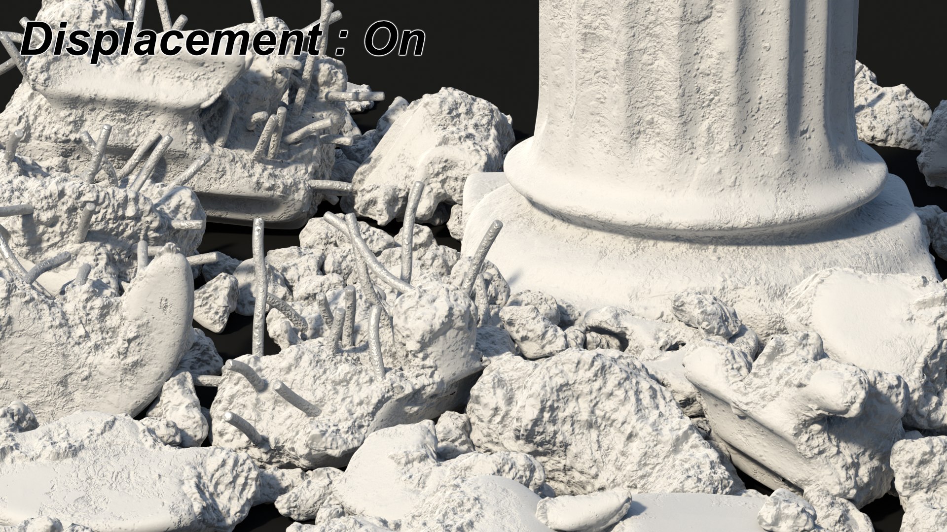 Broken Pillar 1 3D - TurboSquid 1874009