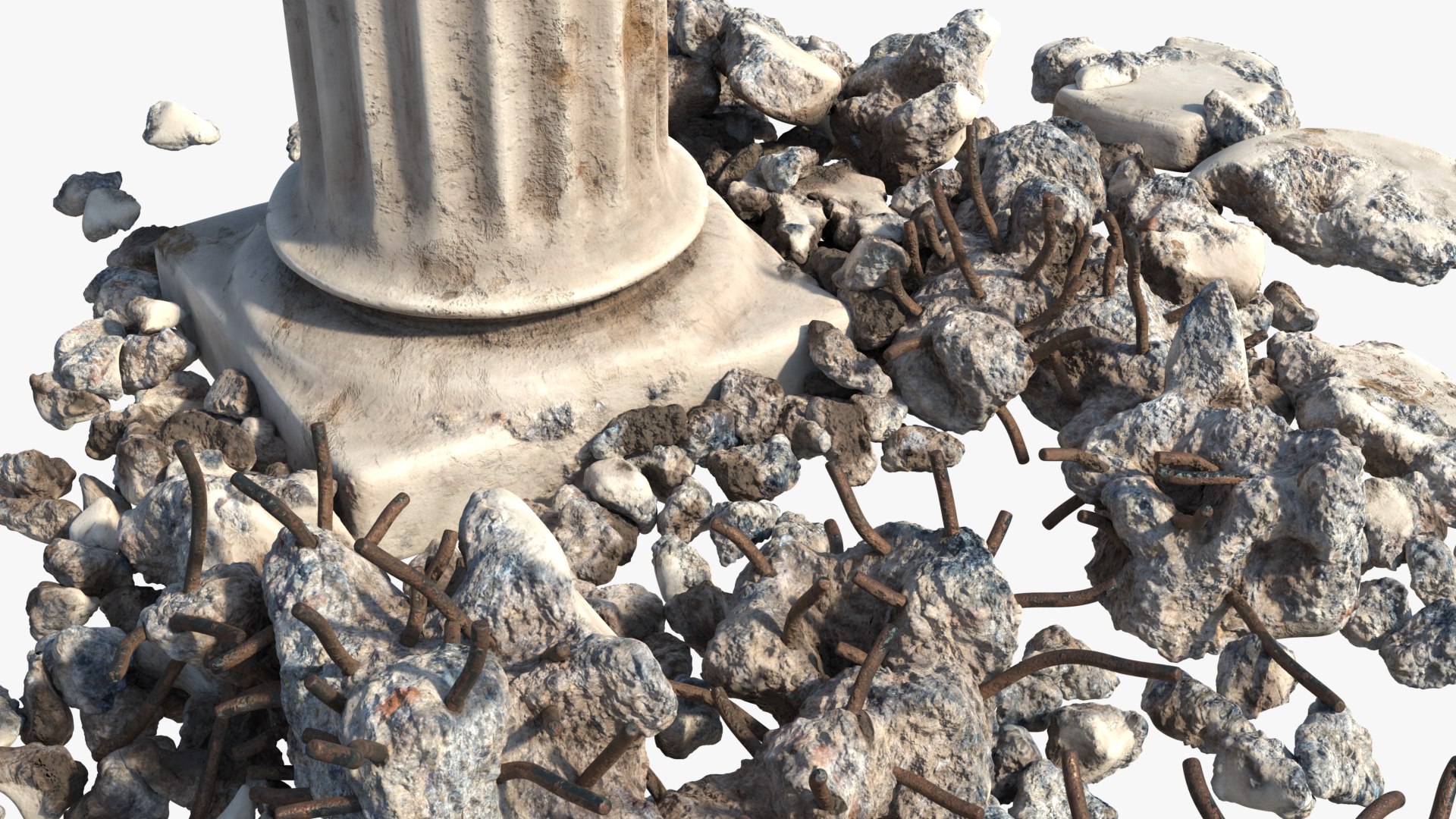 Broken Pillar 1 3D - TurboSquid 1874009