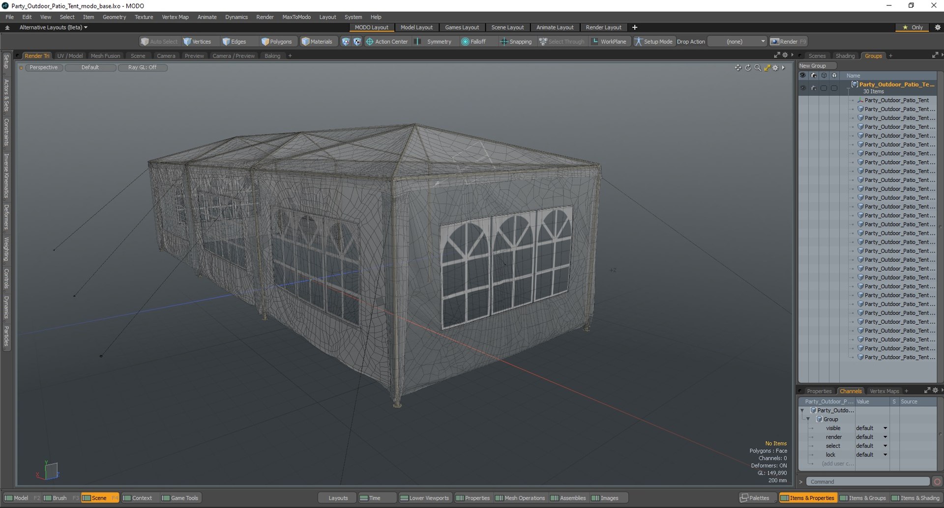 3D model Party Outdoor Patio Tent - TurboSquid 2076156