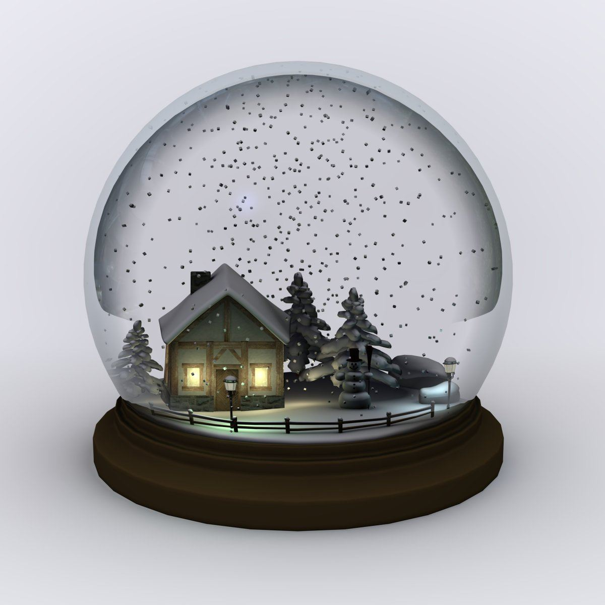 snow globe snowglobe 3d 3ds