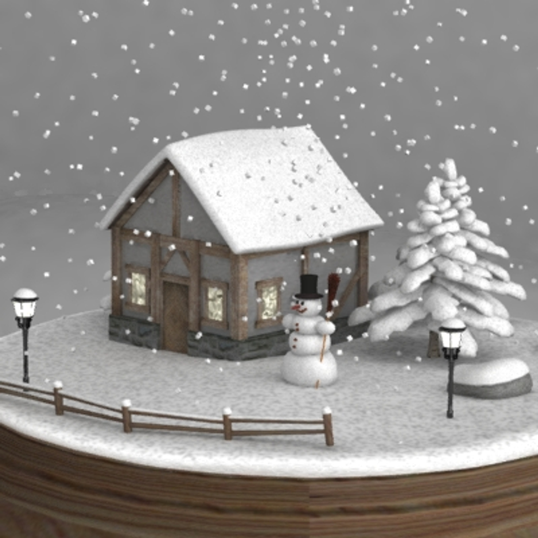 snow globe snowglobe 3d 3ds