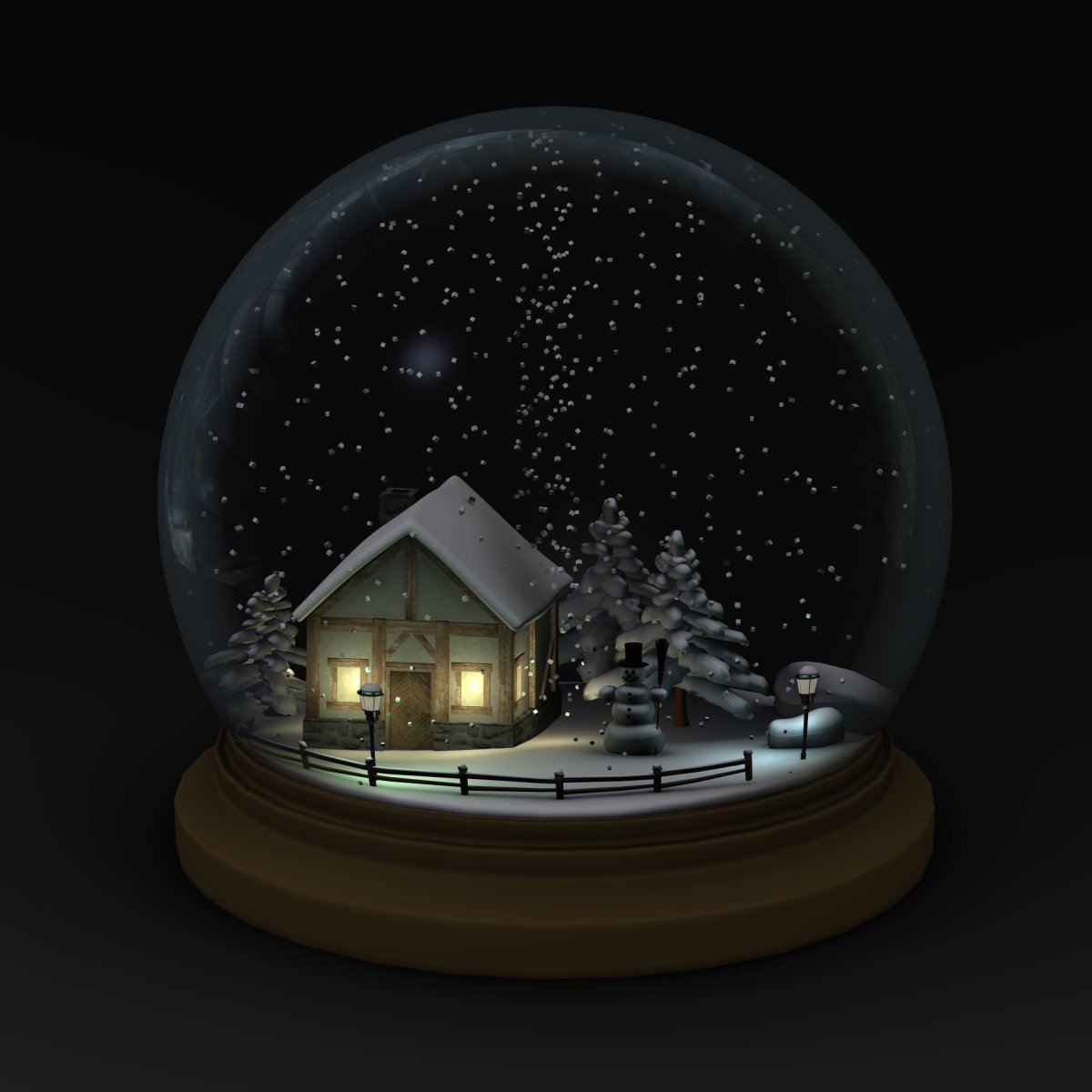 snow globe snowglobe 3d 3ds