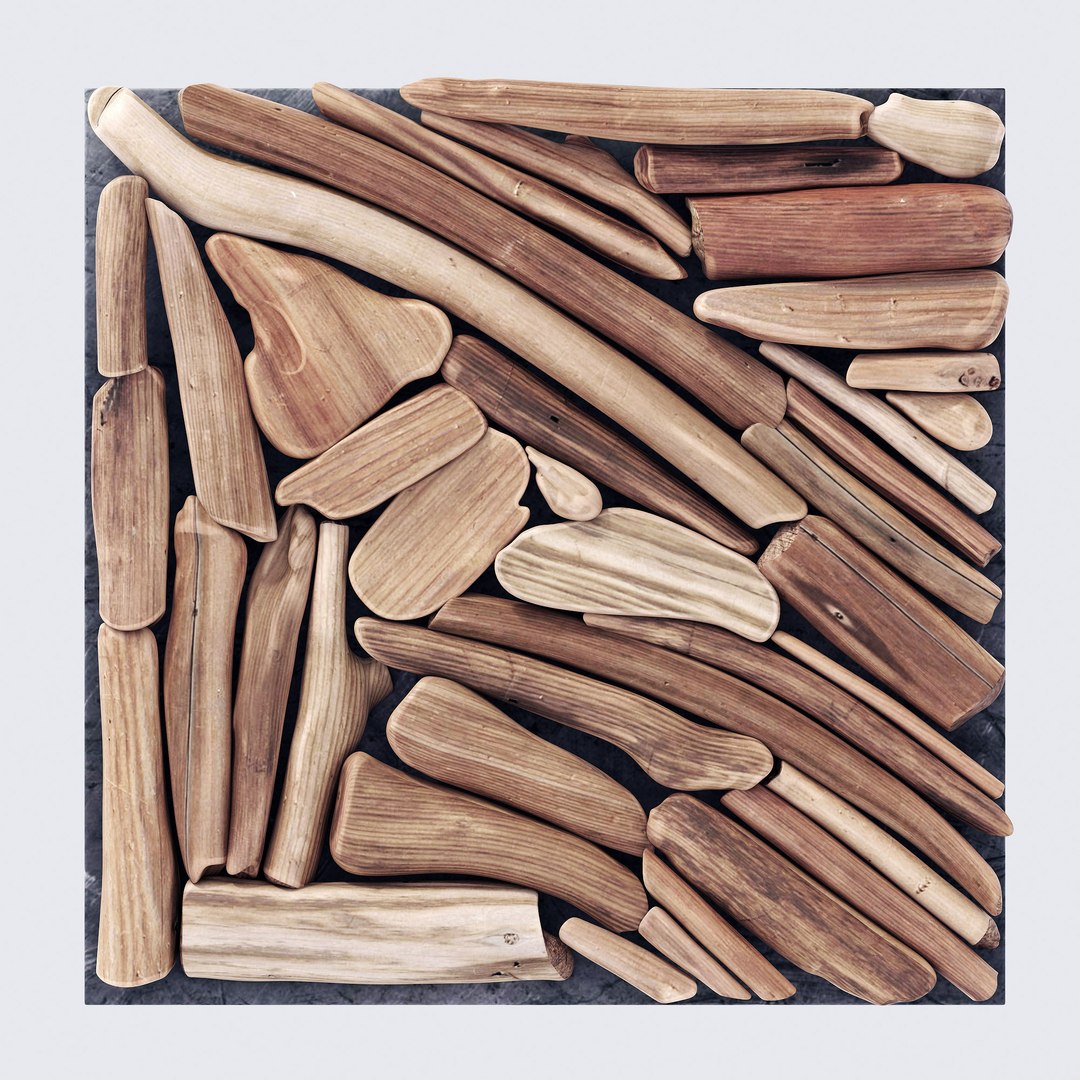 Rectangle Panel Branch Splinter Big N8 3D Model - TurboSquid 1793533