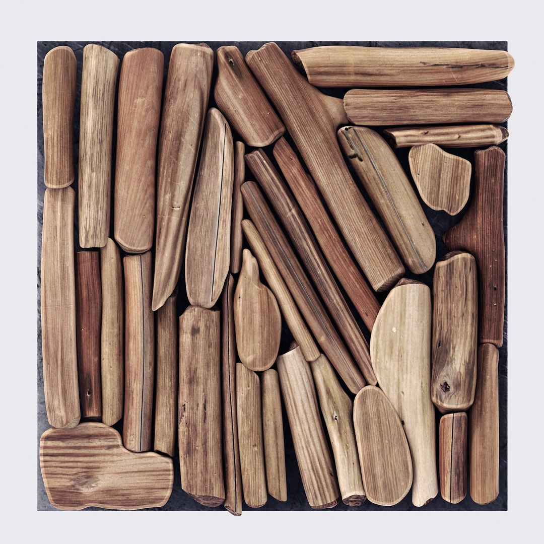 Rectangle Panel Branch Splinter Big N8 3D Model - TurboSquid 1793533