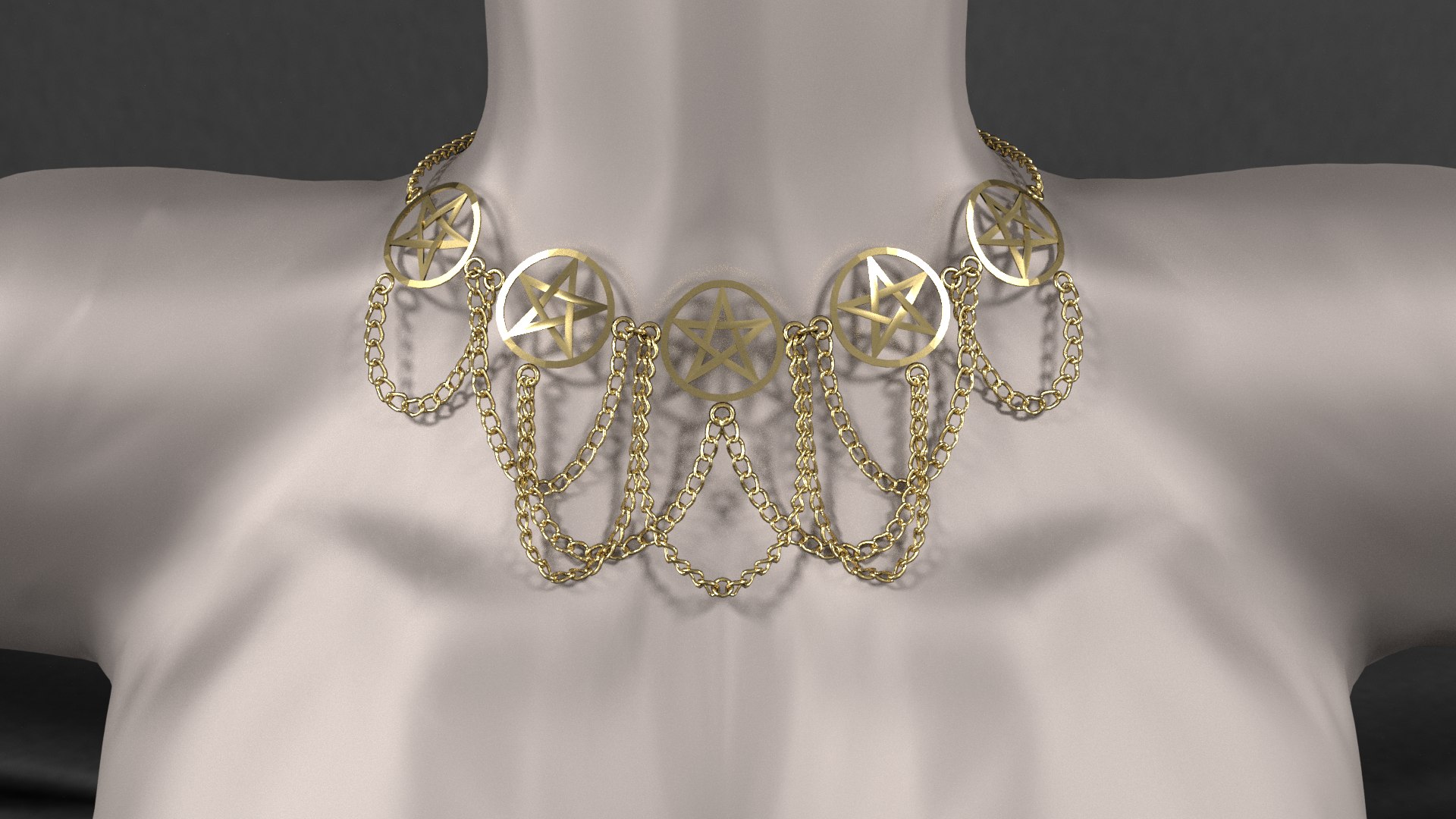 Necklace star 3D model - TurboSquid 1807456