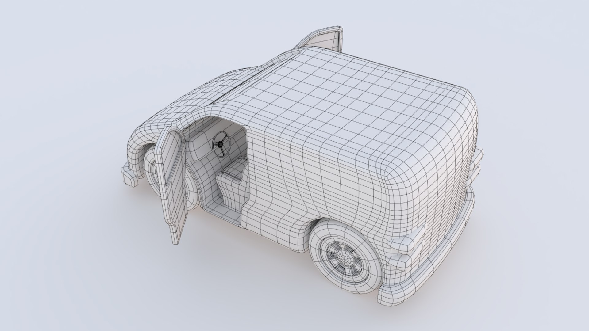 Cartoon Toy Van Model - TurboSquid 1523028