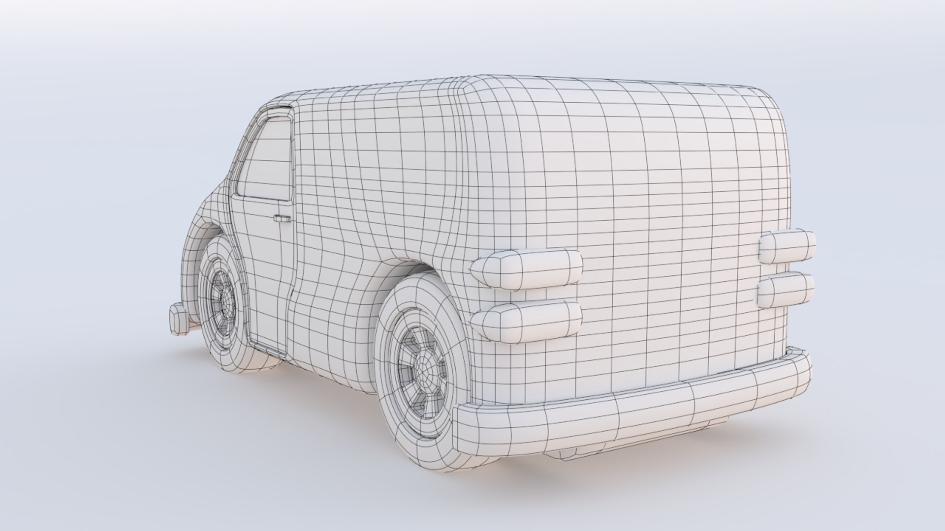 Cartoon Toy Van Model - TurboSquid 1523028