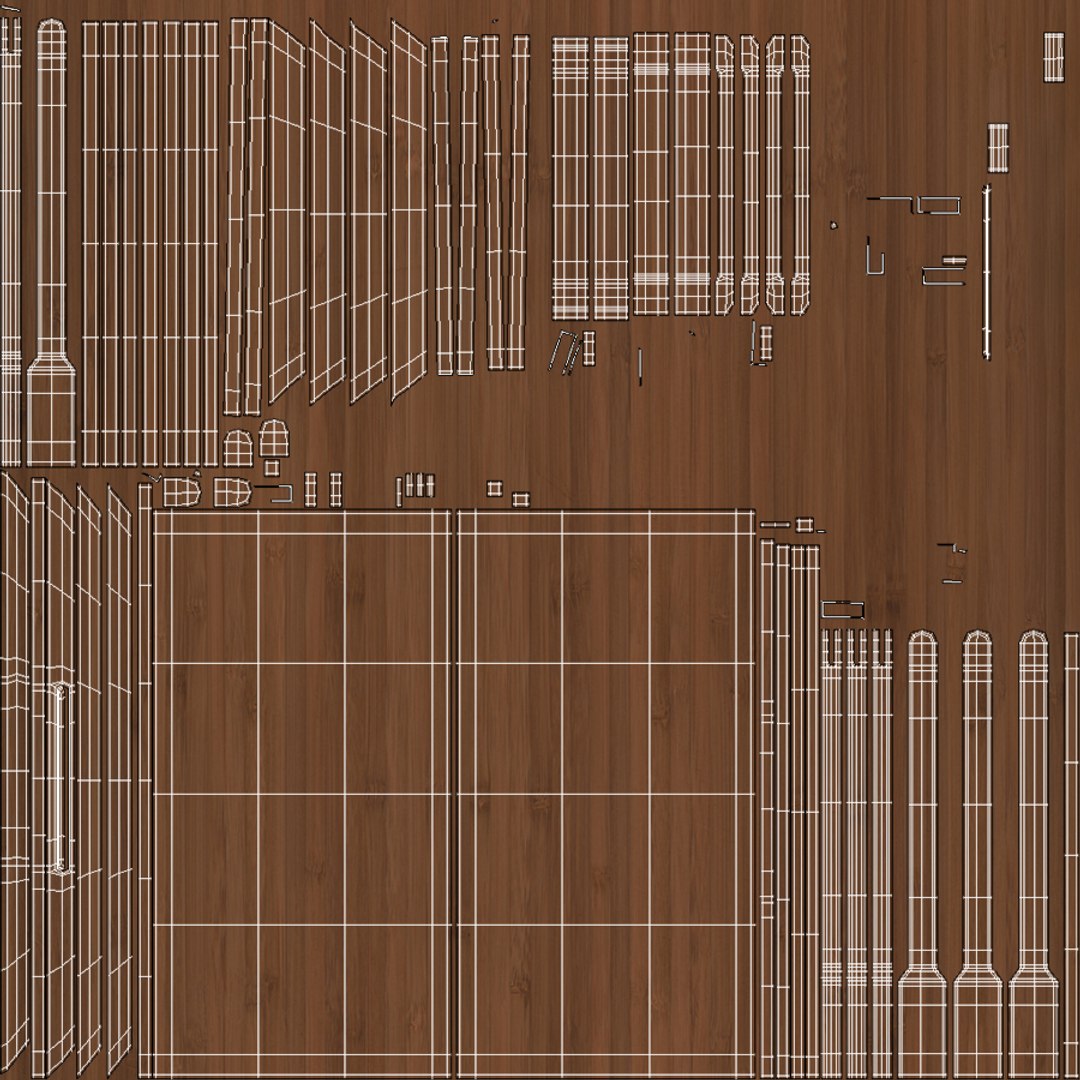 3D Model Draft Table Dark Wood - TurboSquid 2147554