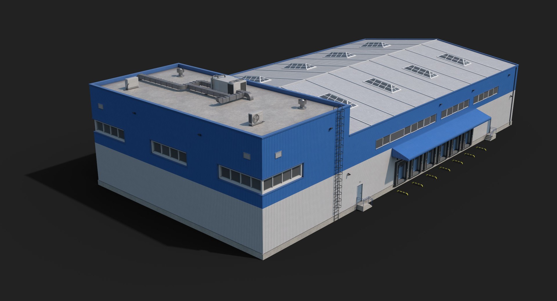 3D Industrial Building 29 model - TurboSquid 2158295