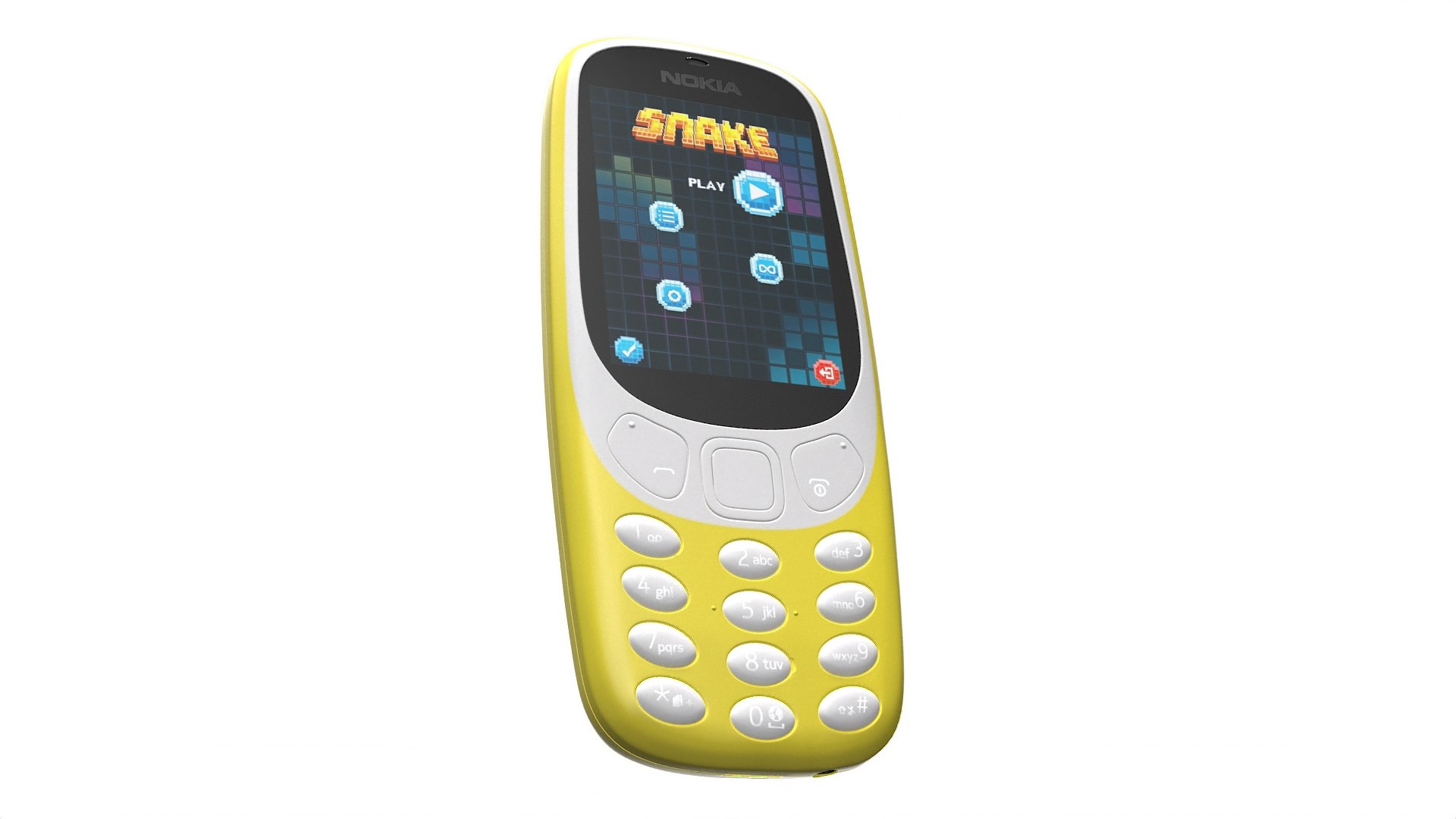 3D Yellow Nokia 3310 New Lights On - TurboSquid 2265681