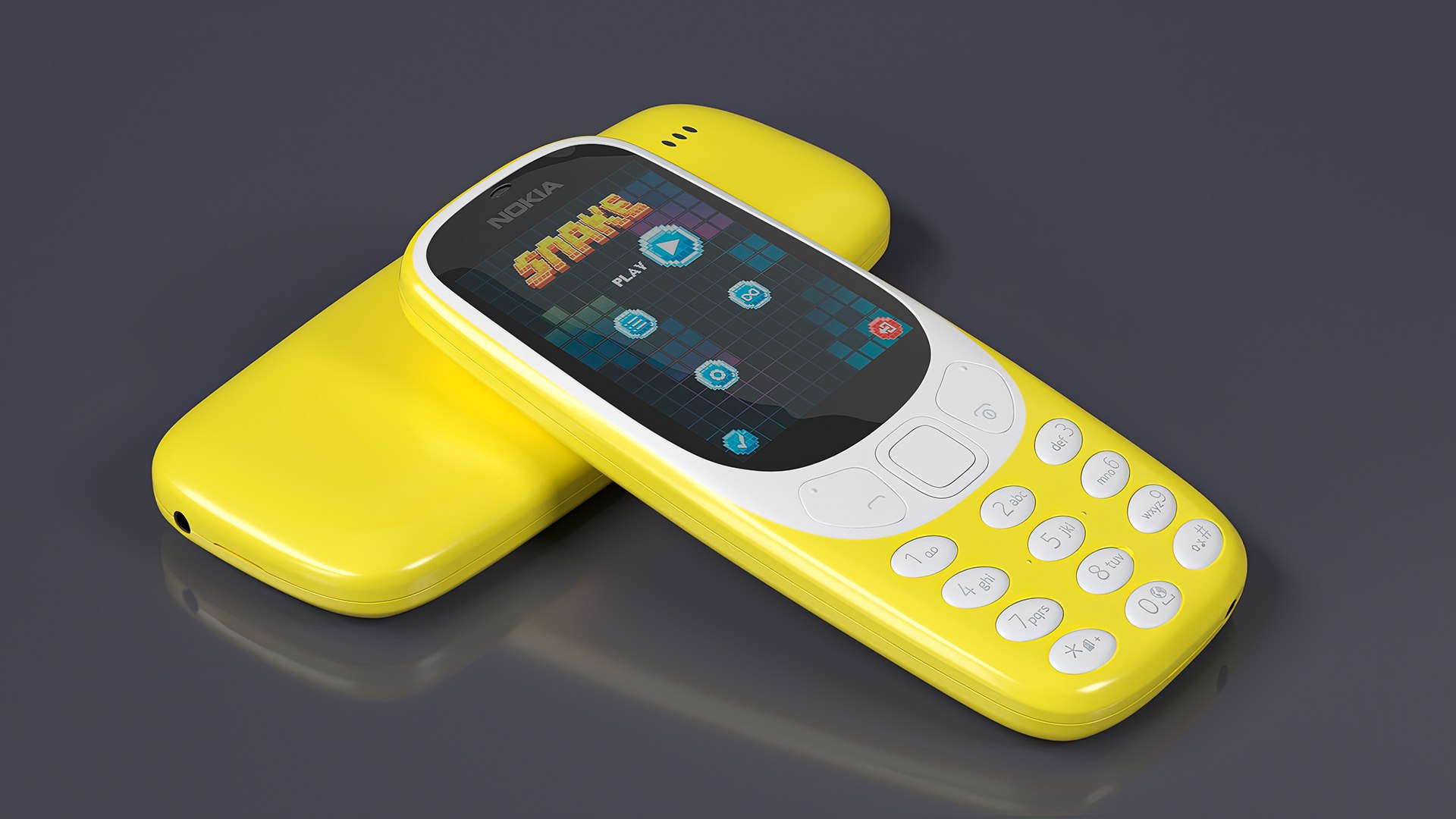 3D Yellow Nokia 3310 New Lights On - TurboSquid 2265681
