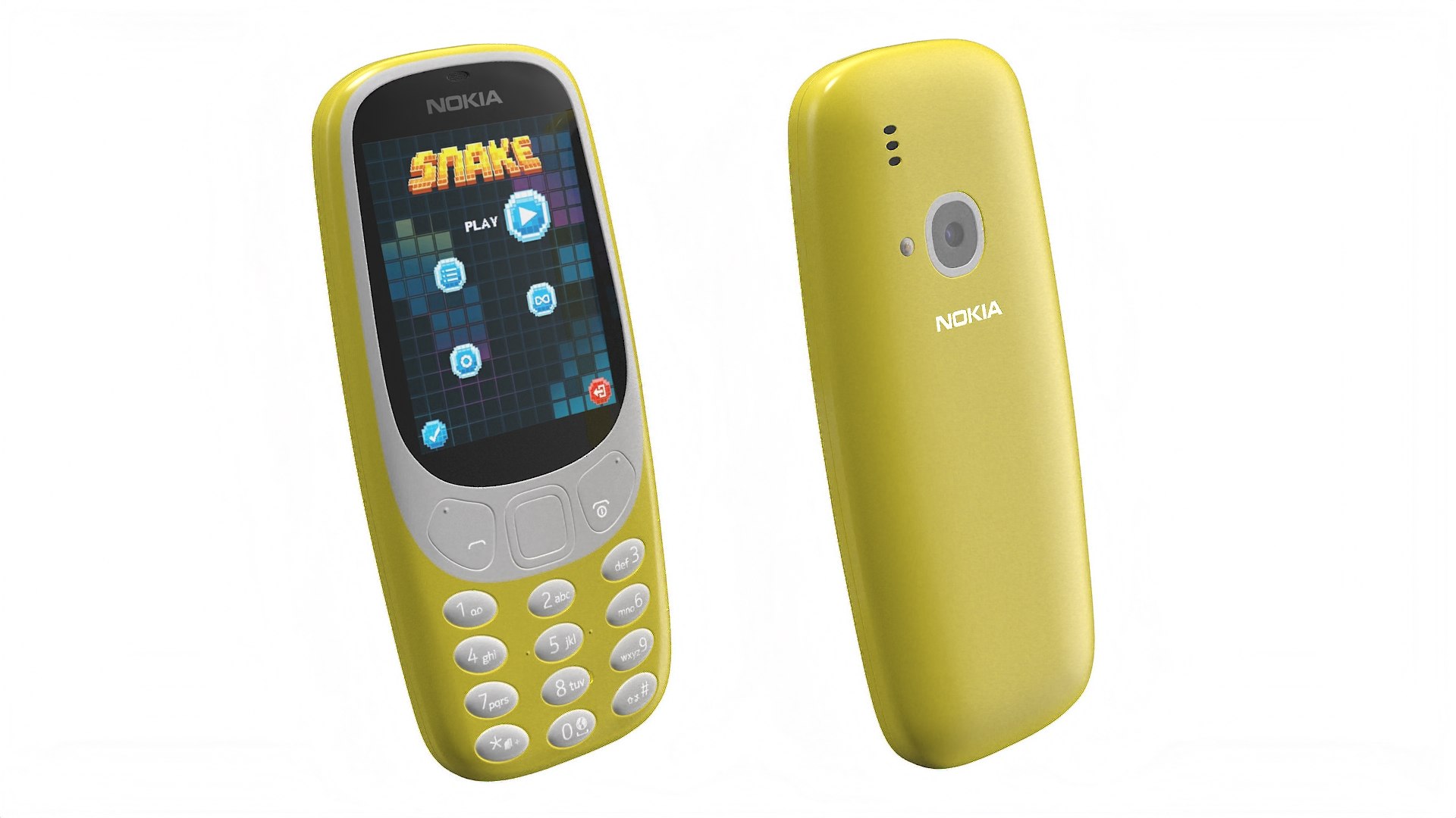 3D Yellow Nokia 3310 New Lights On - TurboSquid 2265681