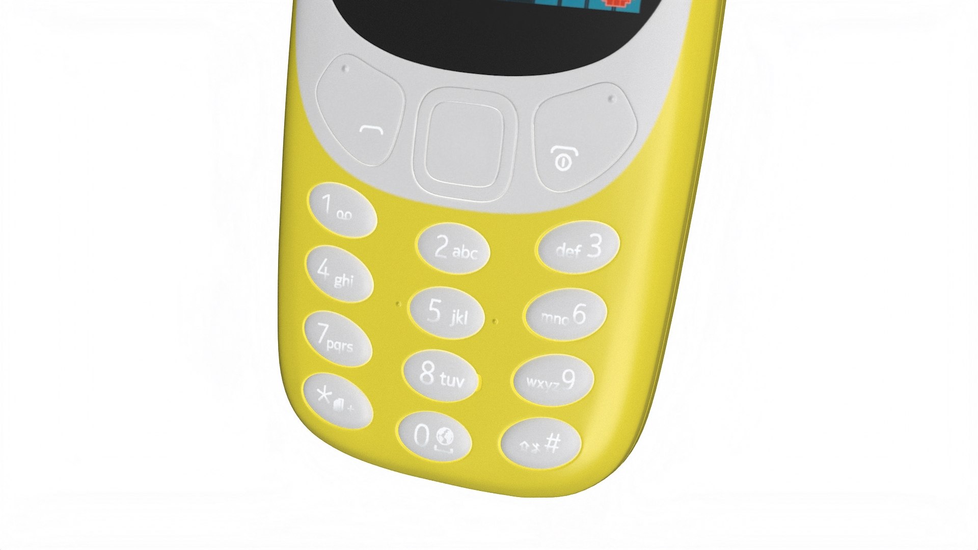 3D Yellow Nokia 3310 New Lights On - TurboSquid 2265681