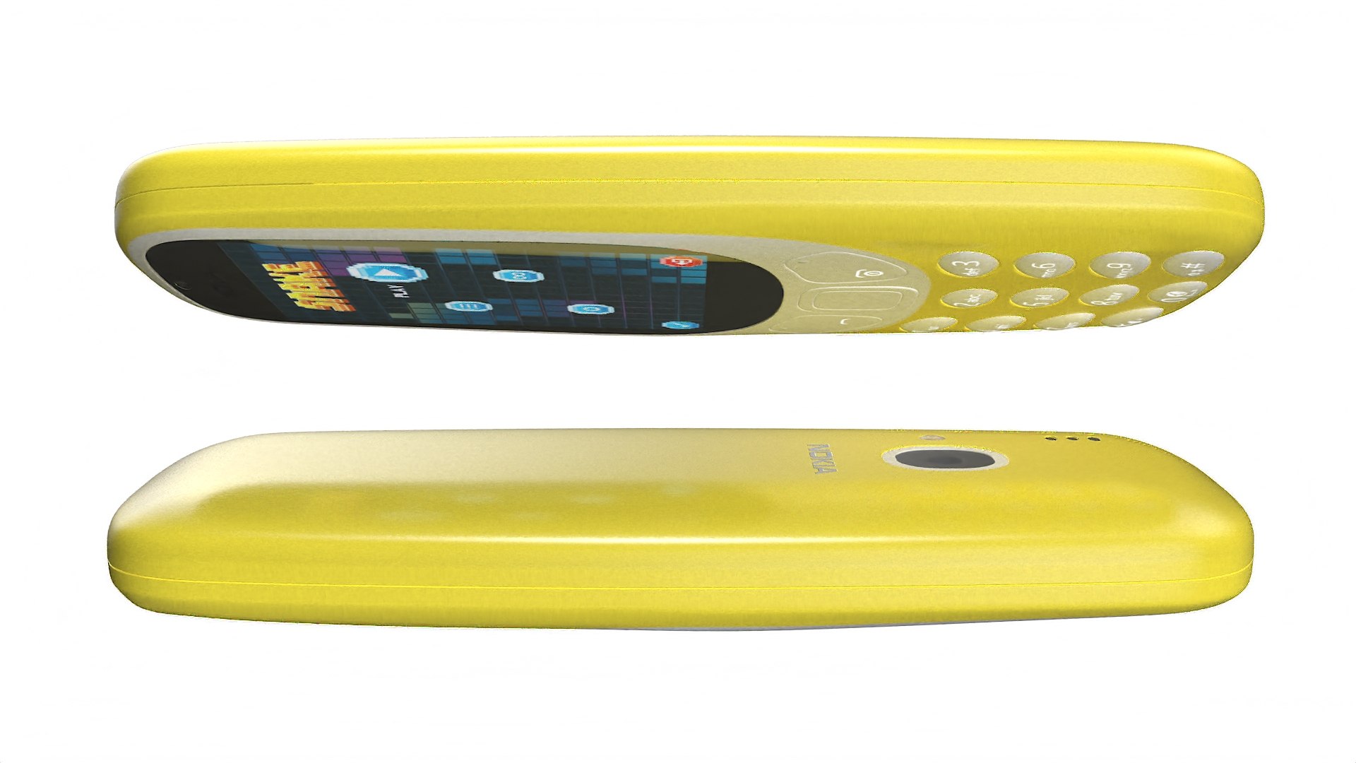 3D Yellow Nokia 3310 New Lights On - TurboSquid 2265681