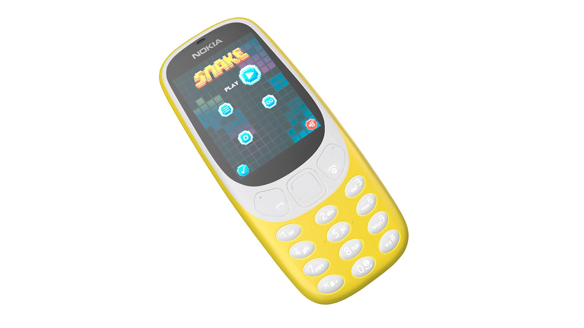 3D Yellow Nokia 3310 New Lights On - TurboSquid 2265681
