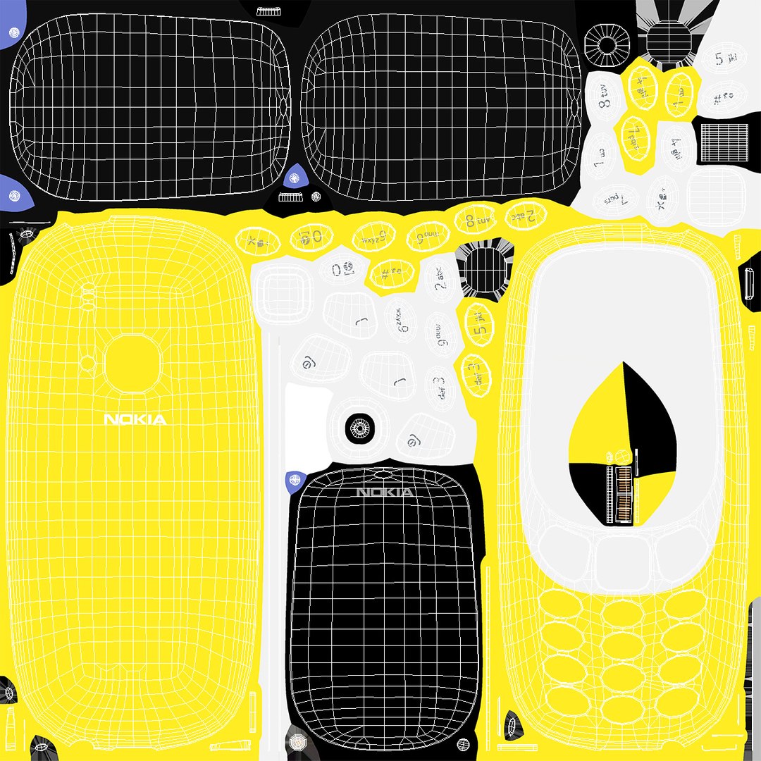 3D Yellow Nokia 3310 New Lights On - TurboSquid 2265681