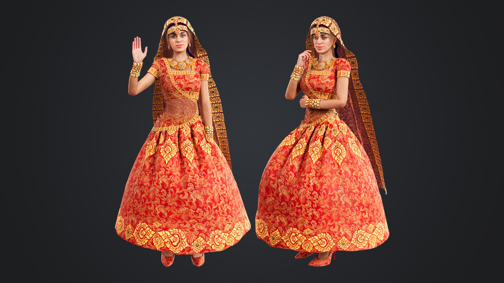 3D Indian Women Rigged - TurboSquid 2320355