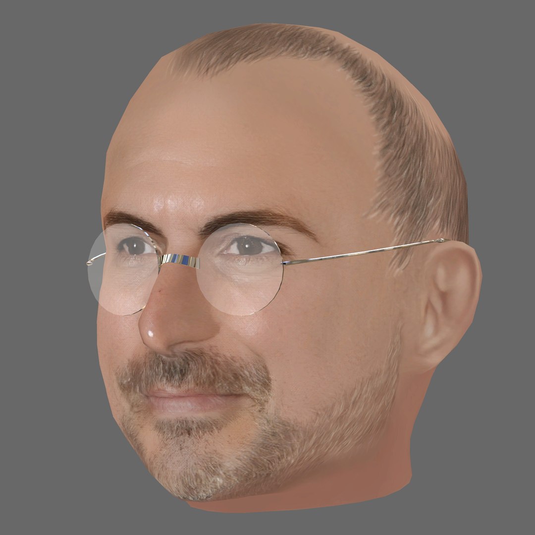 Steve Job Head - Low Poly Head For Game 3D Model - TurboSquid 2219420