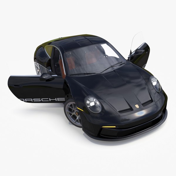スポーツカー ポルシェ 911 2024 ブラック シンプル リグ3Dモデル - TurboSquid 2279732