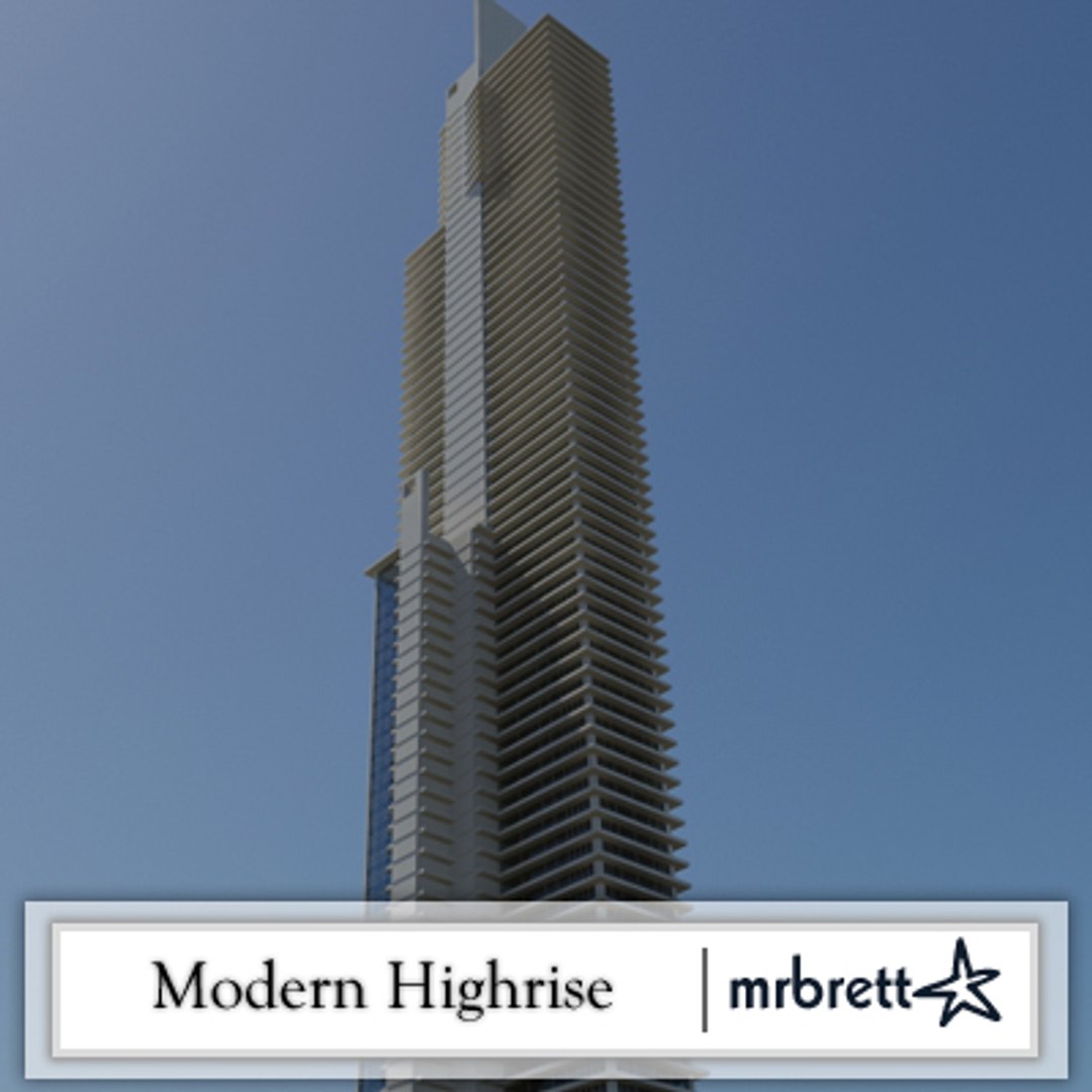 3d Modern Office Tower Model