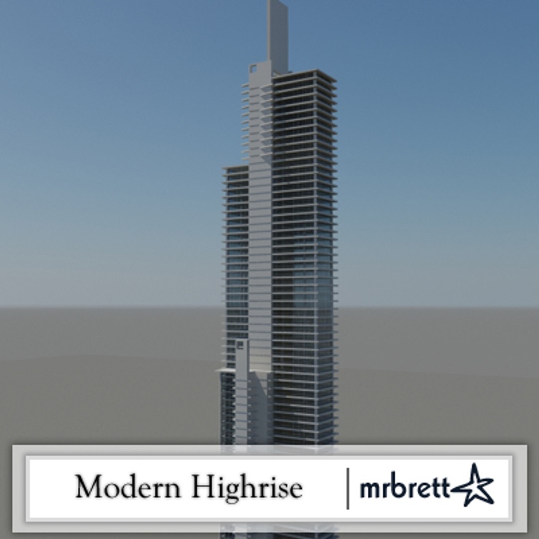 3d Modern Office Tower Model