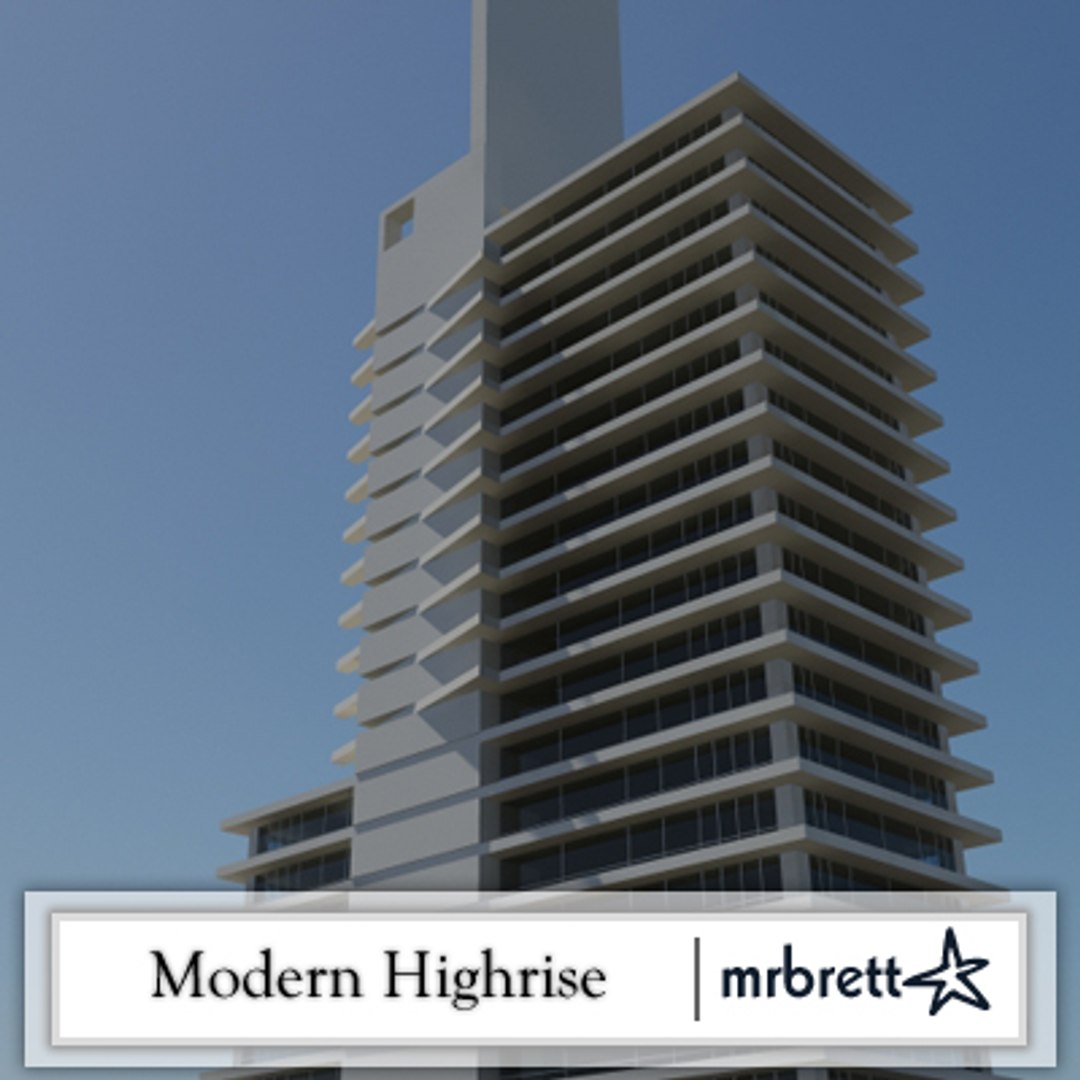 3d Modern Office Tower Model