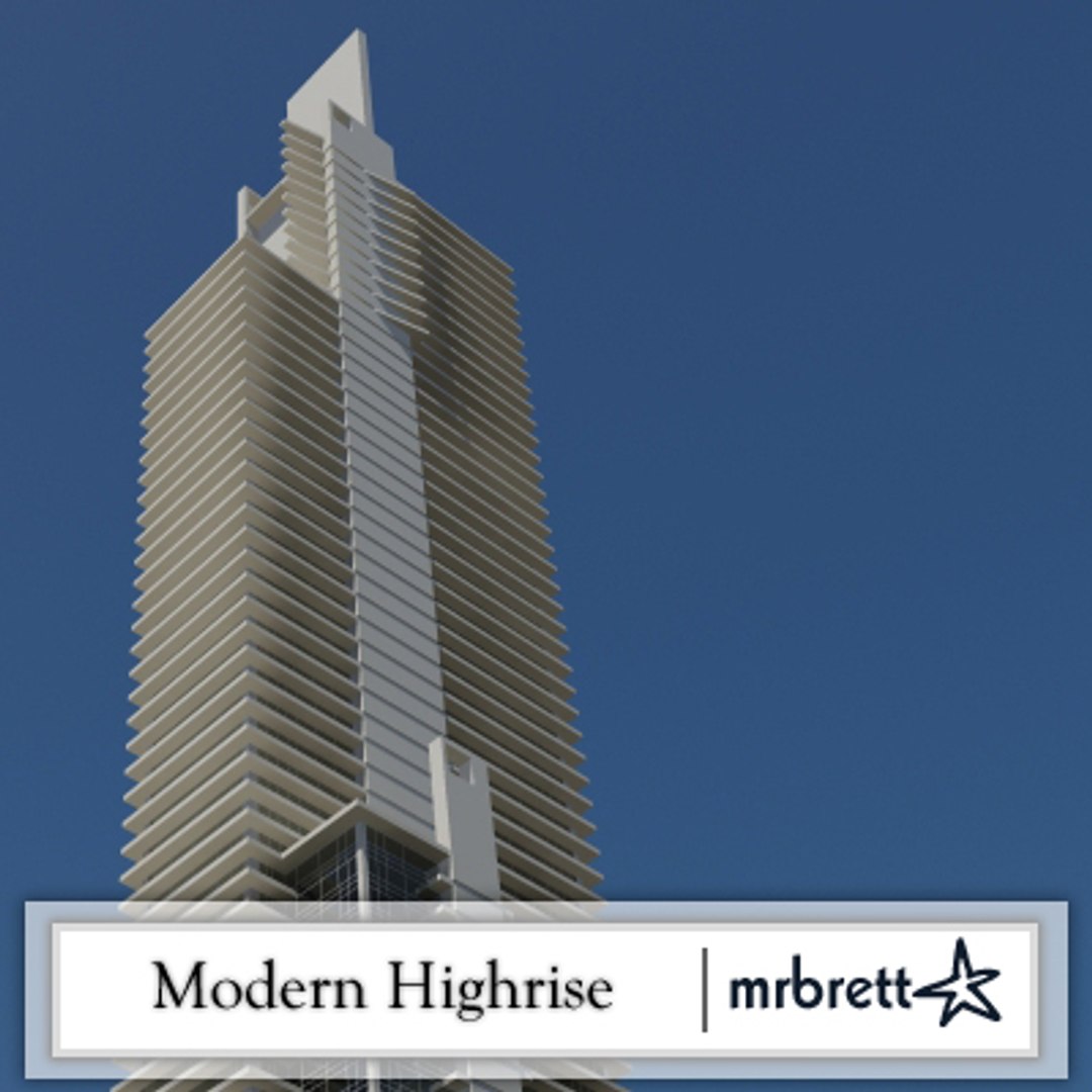 3d Modern Office Tower Model