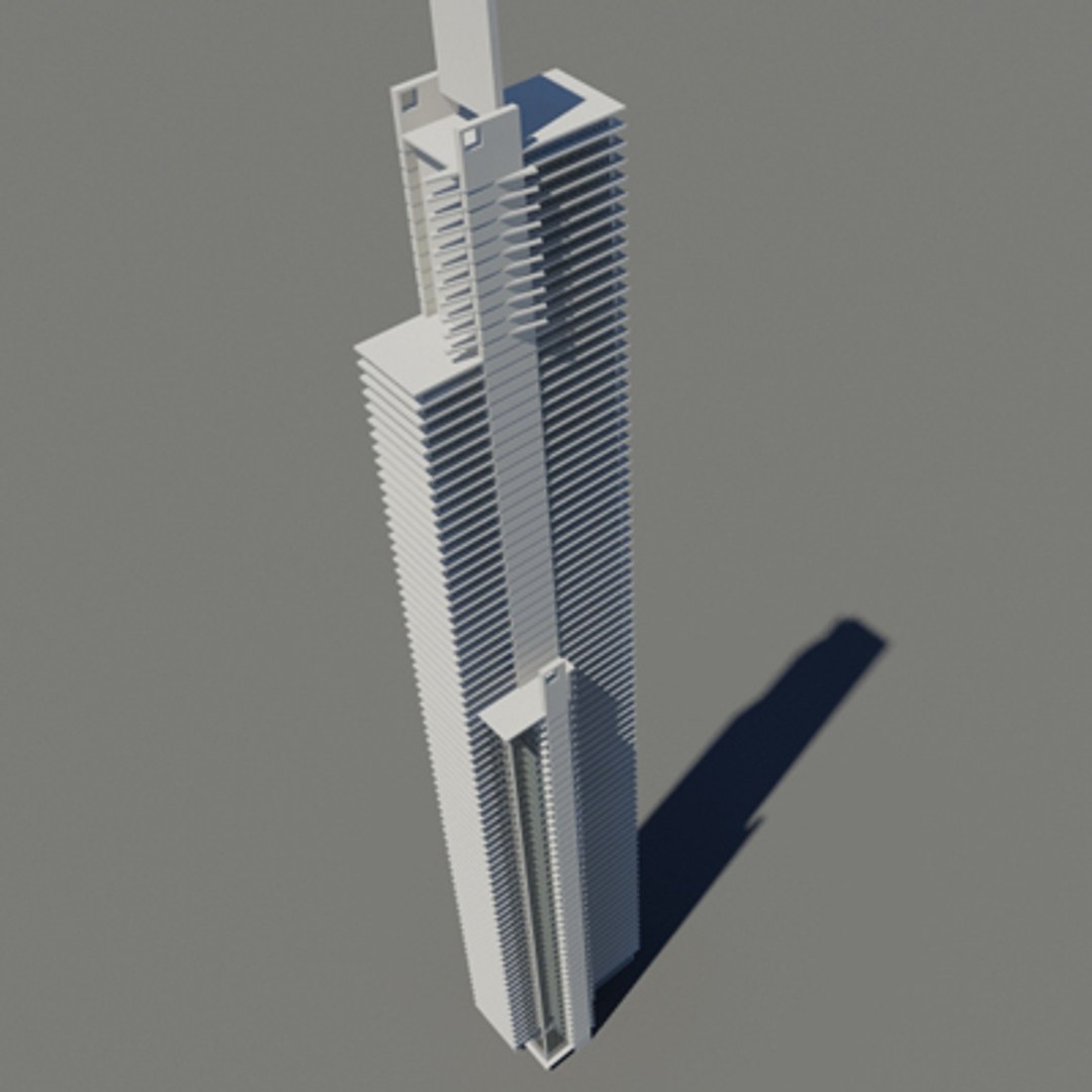 3d Modern Office Tower Model