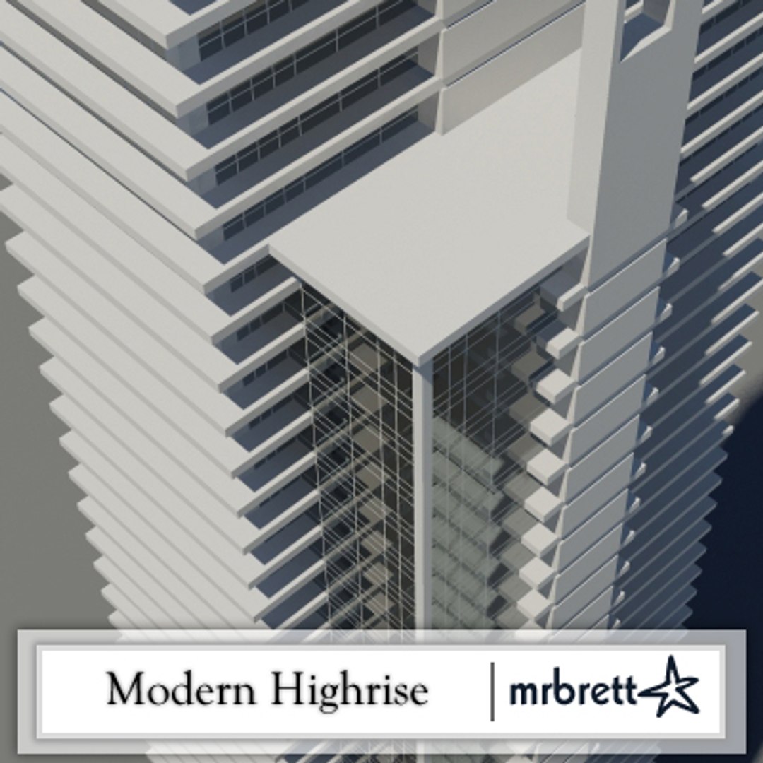 3d Modern Office Tower Model