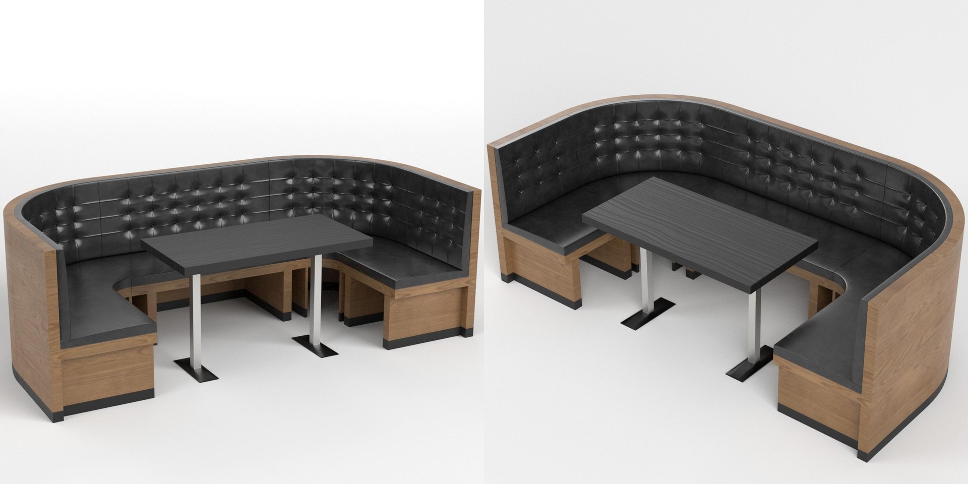 3D Diner Booth Set 4 Model - TurboSquid 1940932