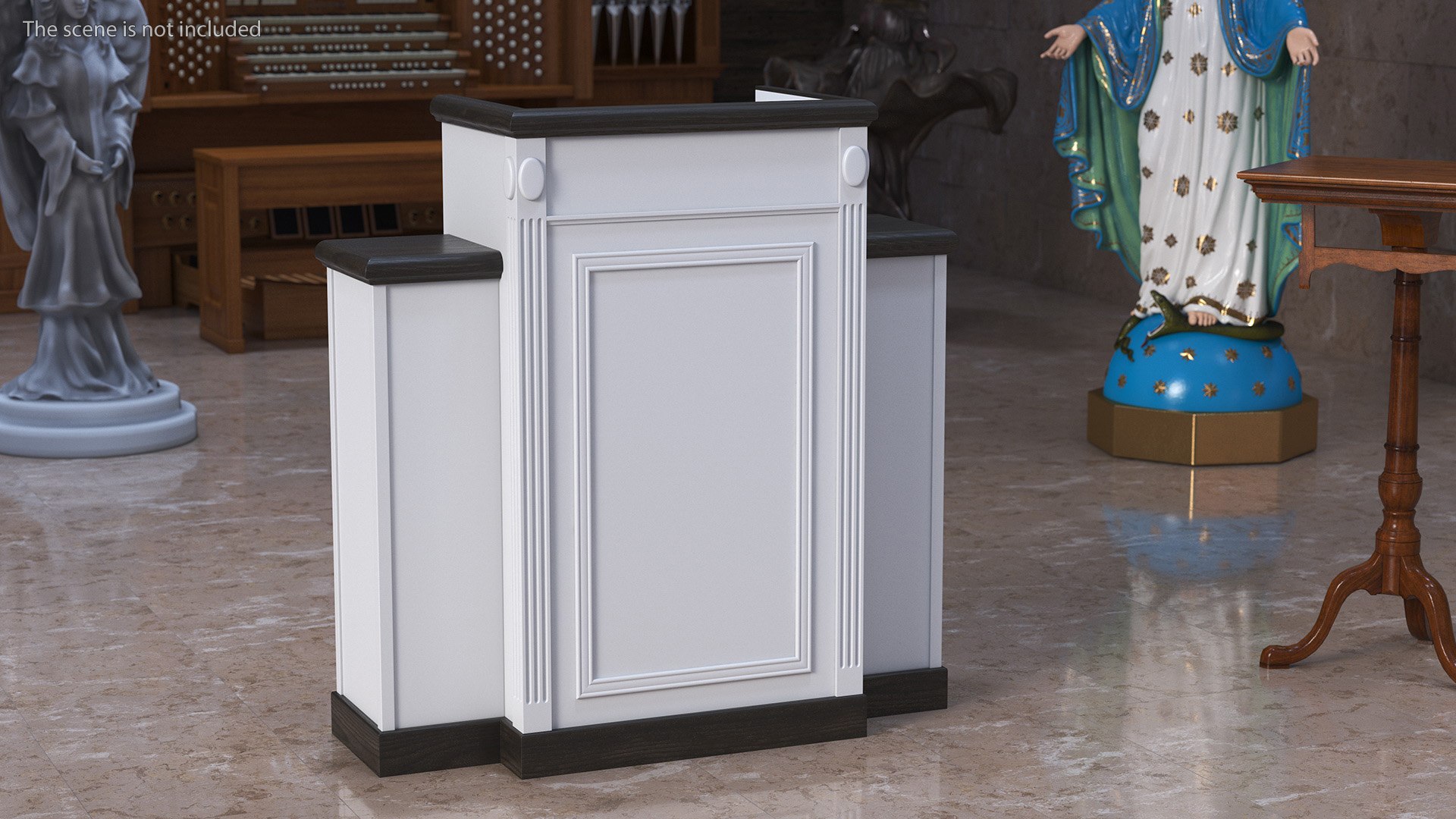 3D Church Furniture Pulpit White - TurboSquid 2199175