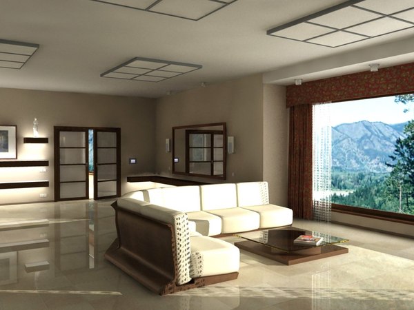 3d drawing-room luminaires model